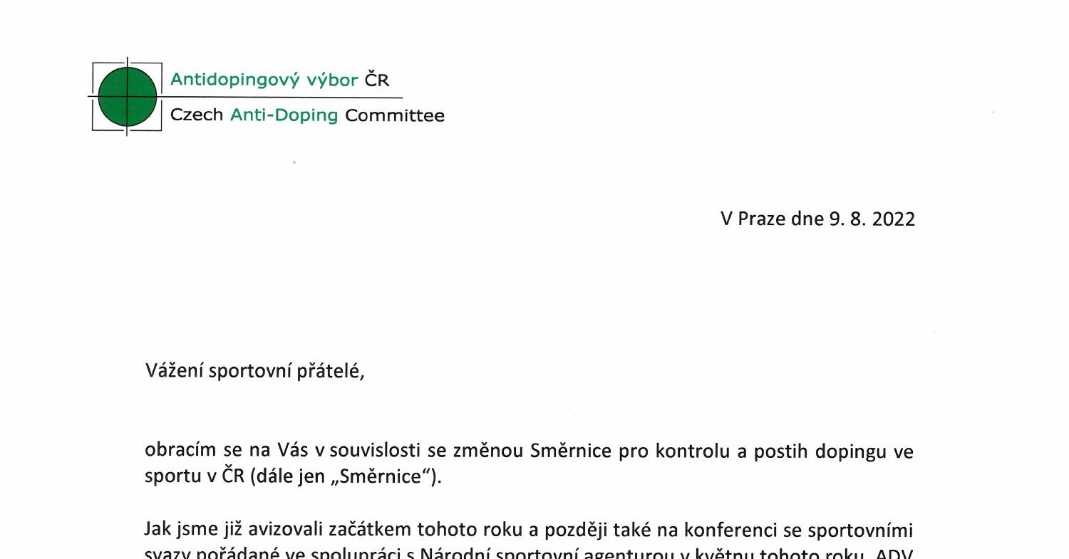 Dopis ředitele ADV - novelizovaná Směrnice od 1.9.2022 (1).pdf | DocDroid