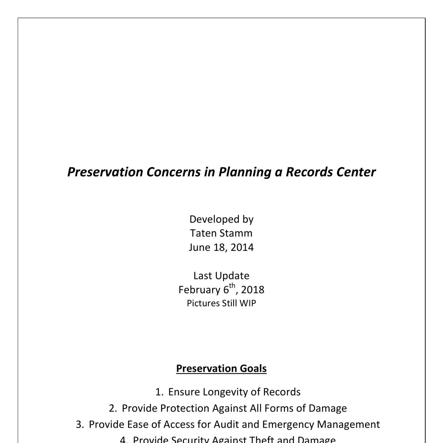 Preservation Concerns in Planning a Records Center.pdf | DocDroid