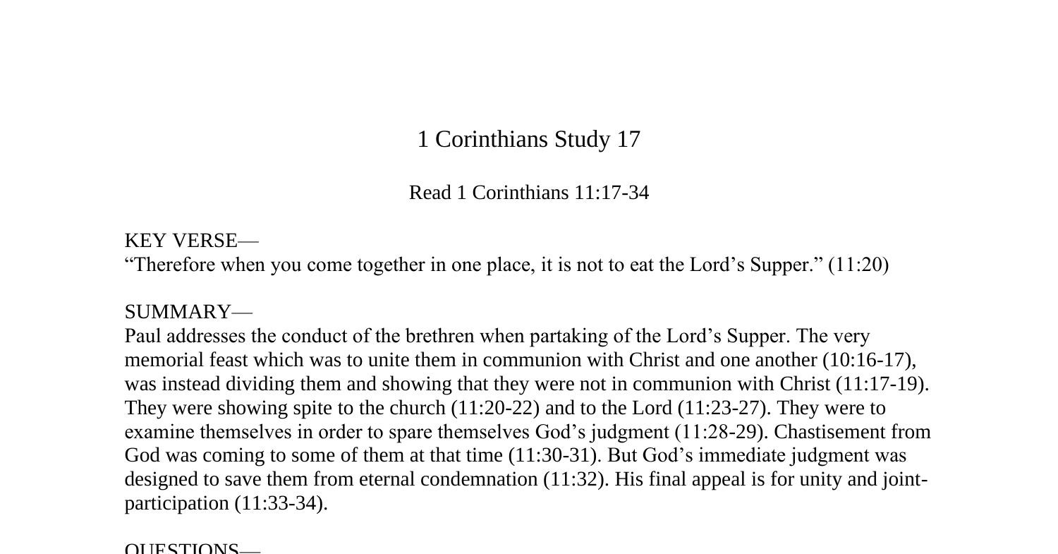 1 Corinthians Study 17.docx | DocDroid