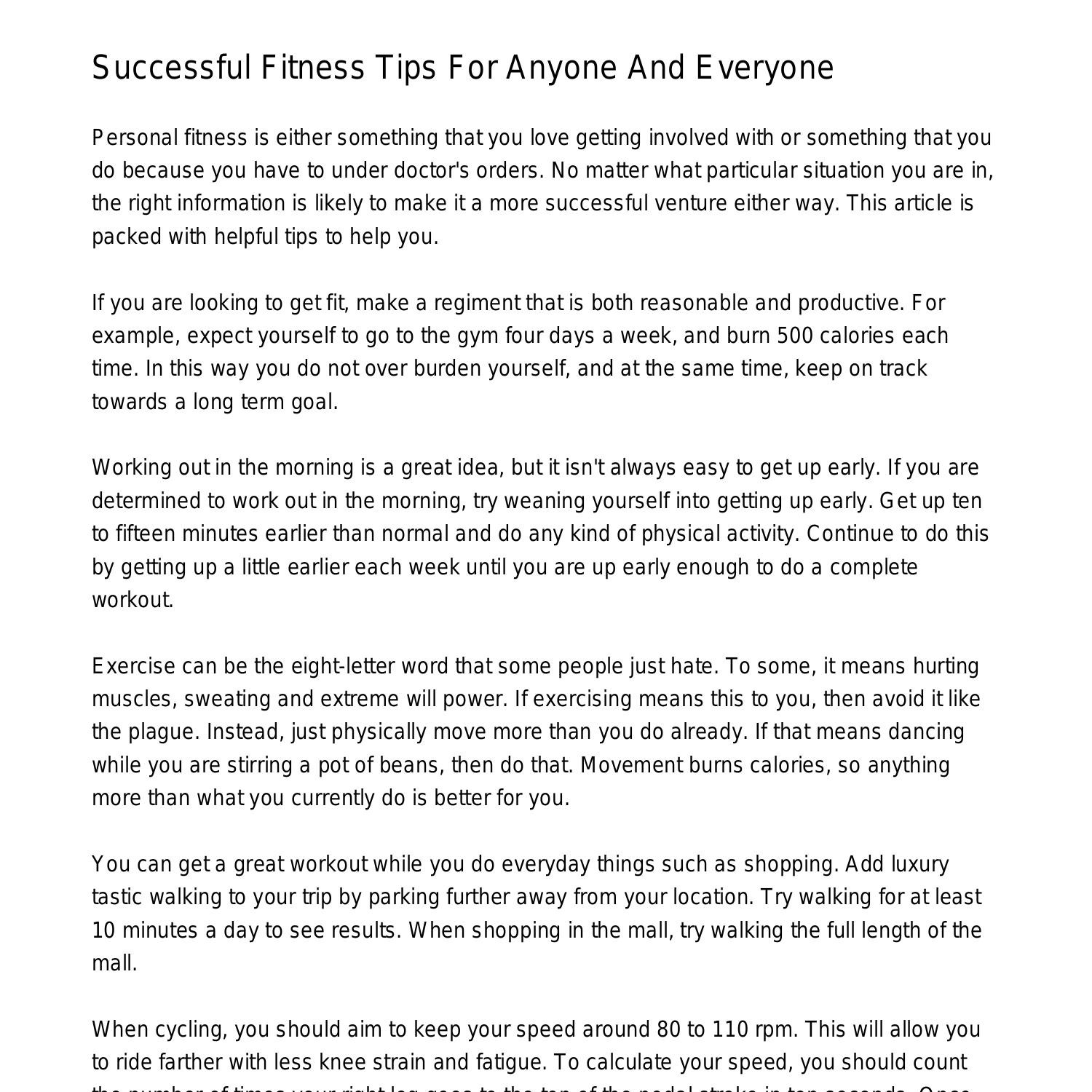 Successful Fitness Tips For Anyone And Everyoneidasc.pdf.pdf | DocDroid