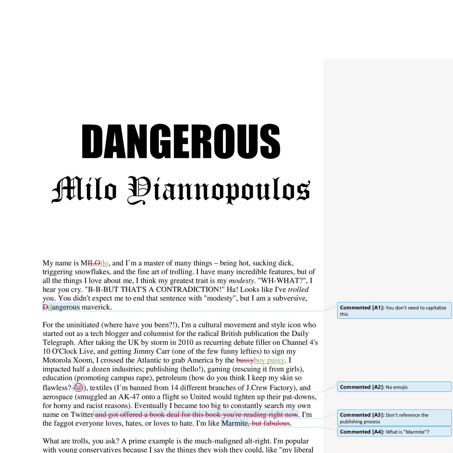 Milo Yiannopoulos – Dangerous (rejected manuscript).pdf | DocDroid