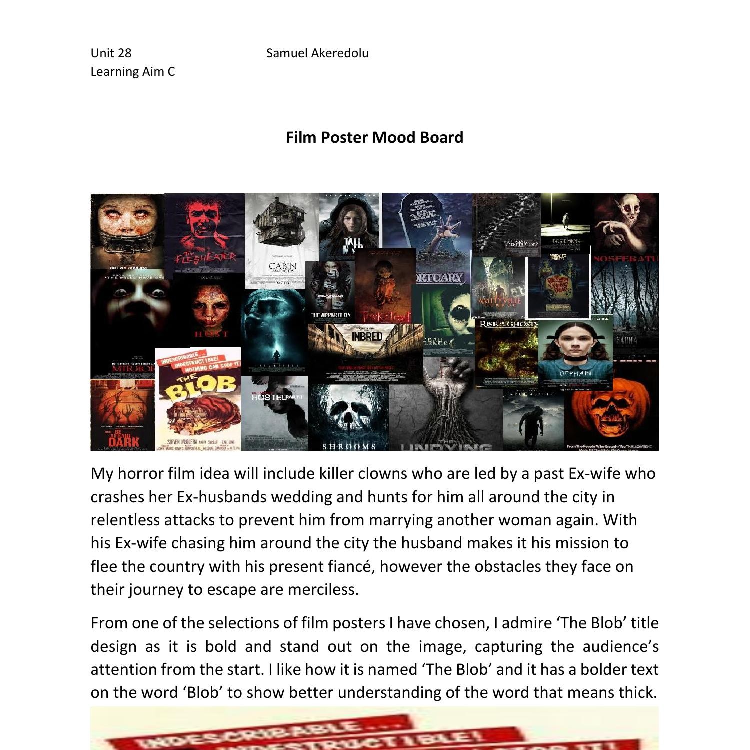 Horror film poster mood board.docx | DocDroid