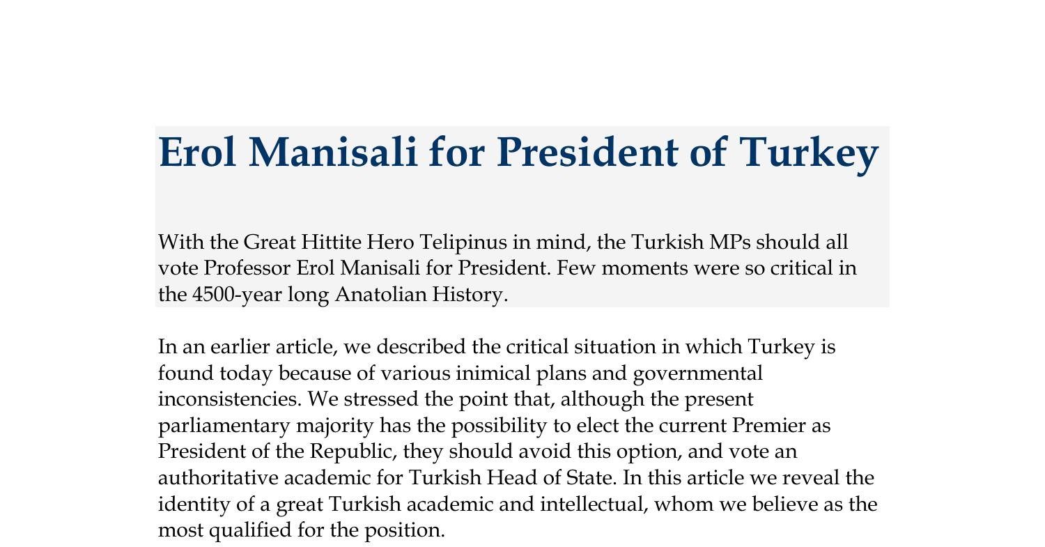 Erol Manisali for President of Turkey.docx | DocDroid