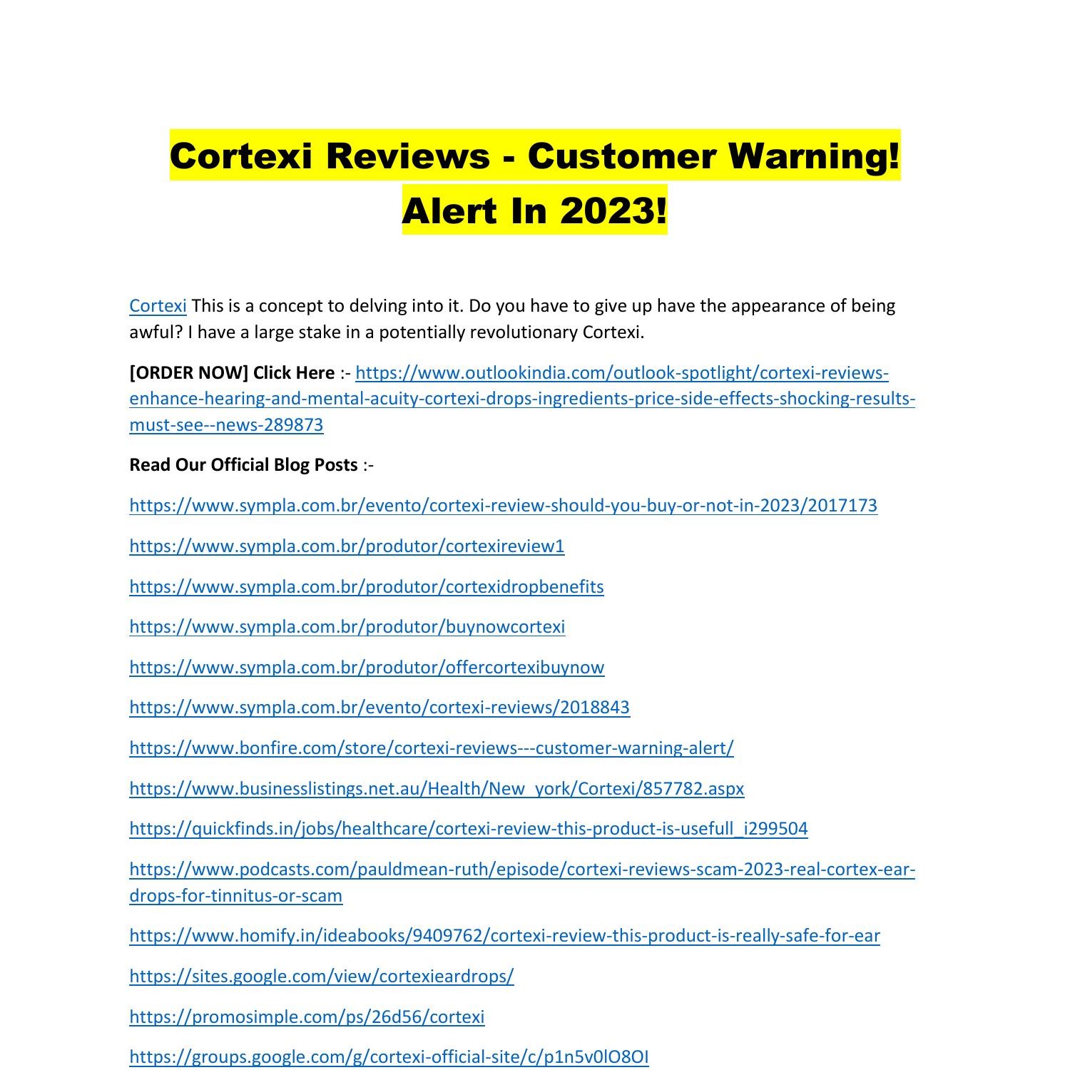 Cortexi Reviews.pdf | DocDroid