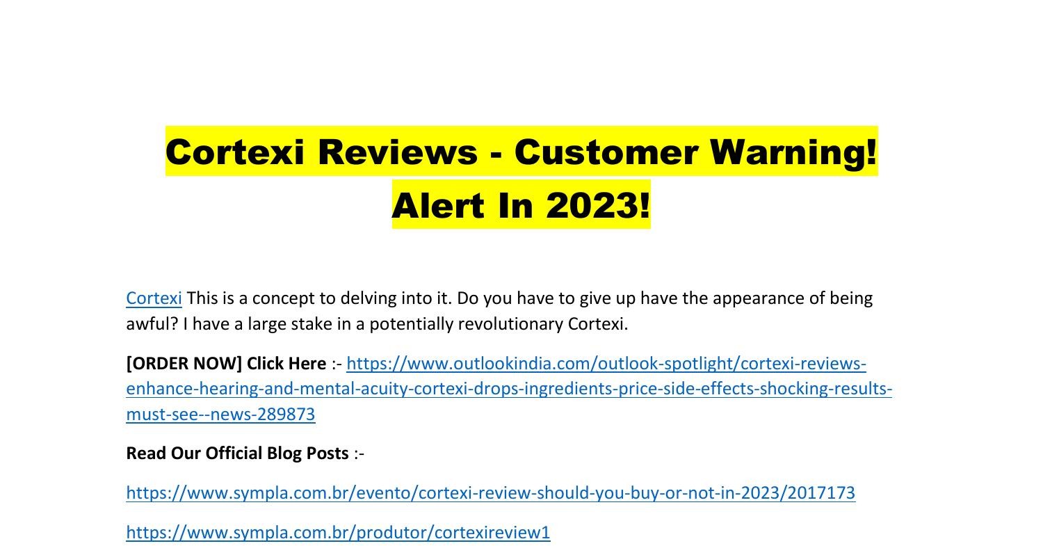 Cortexi Reviews.pdf | DocDroid