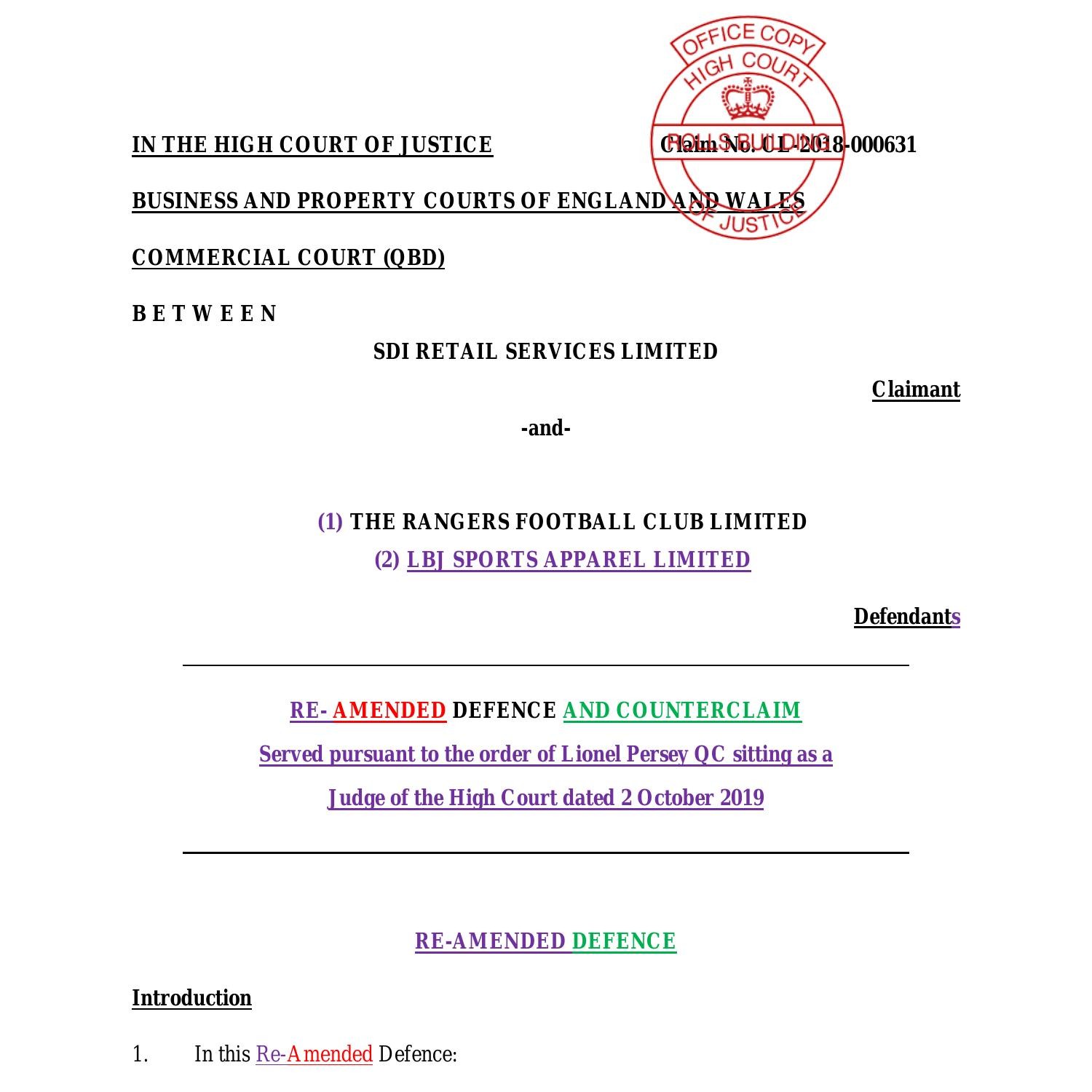 Filing - Amended Defence and Counterclaim.pdf | DocDroid
