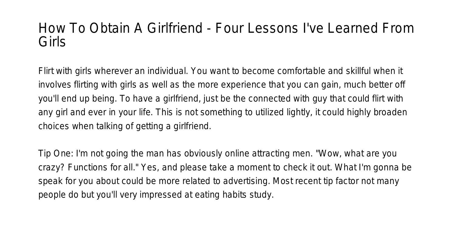 How To Get Your Girlfriend Back Relationship Advice For Mensnrbg.pdf ...