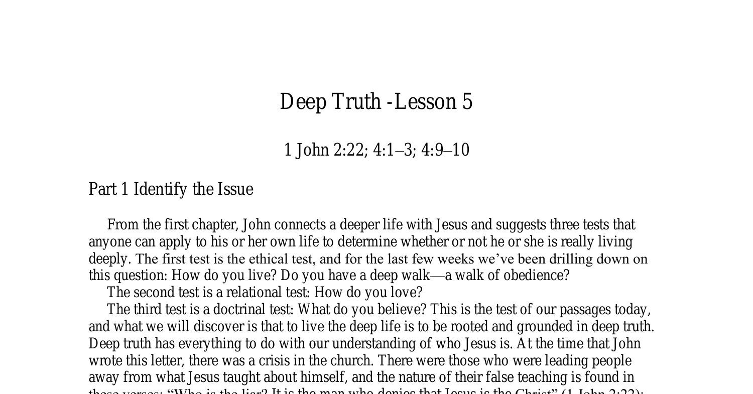 Deep Truth.docx | DocDroid