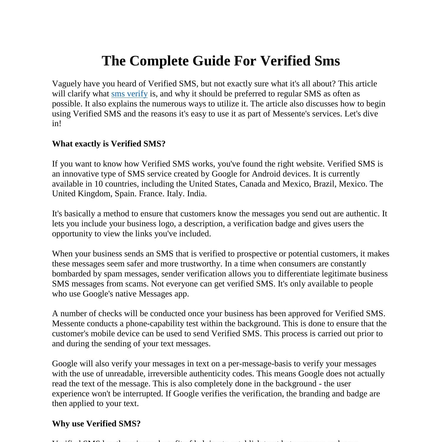 The Complete Guide For Verified SMS-.pdf | DocDroid