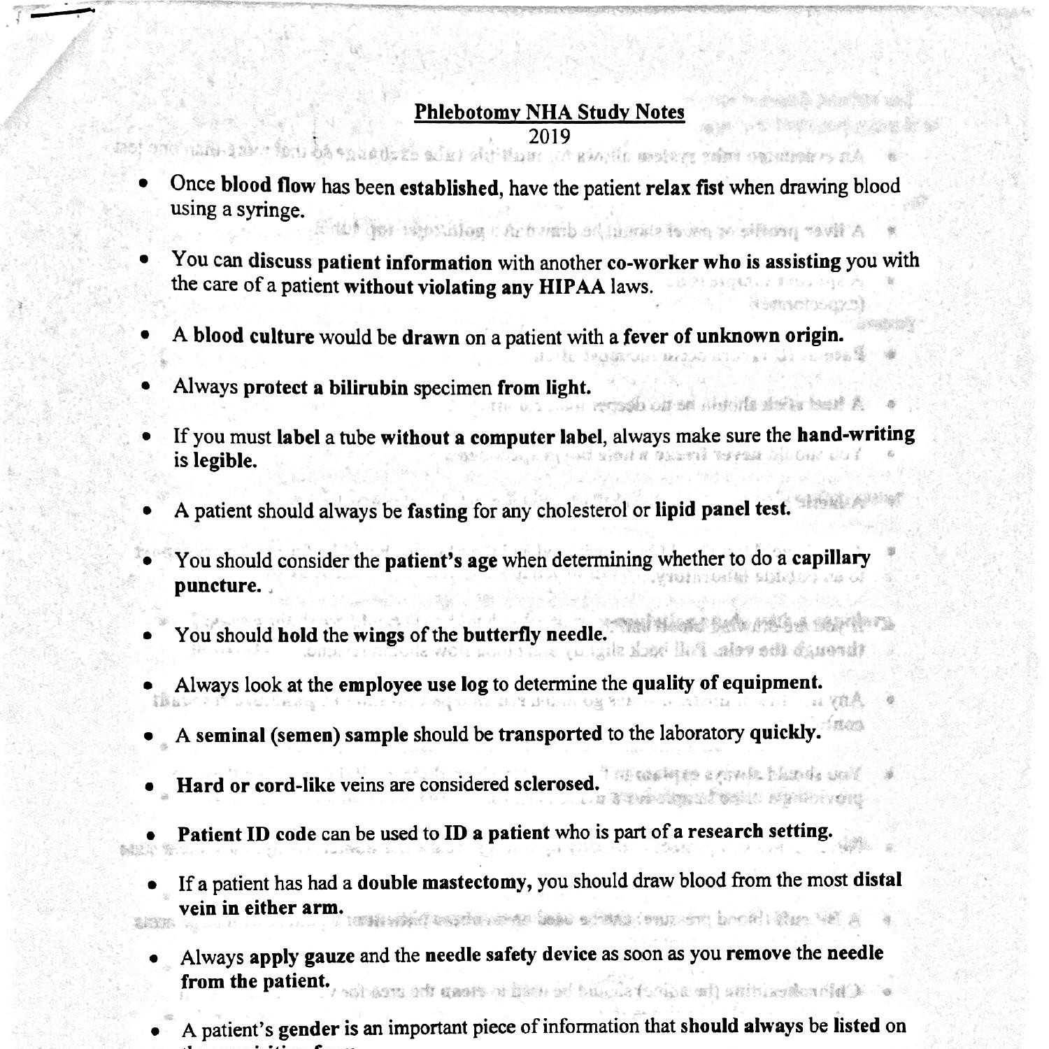 Phlebotomy NHA Study Notes.pdf | DocDroid