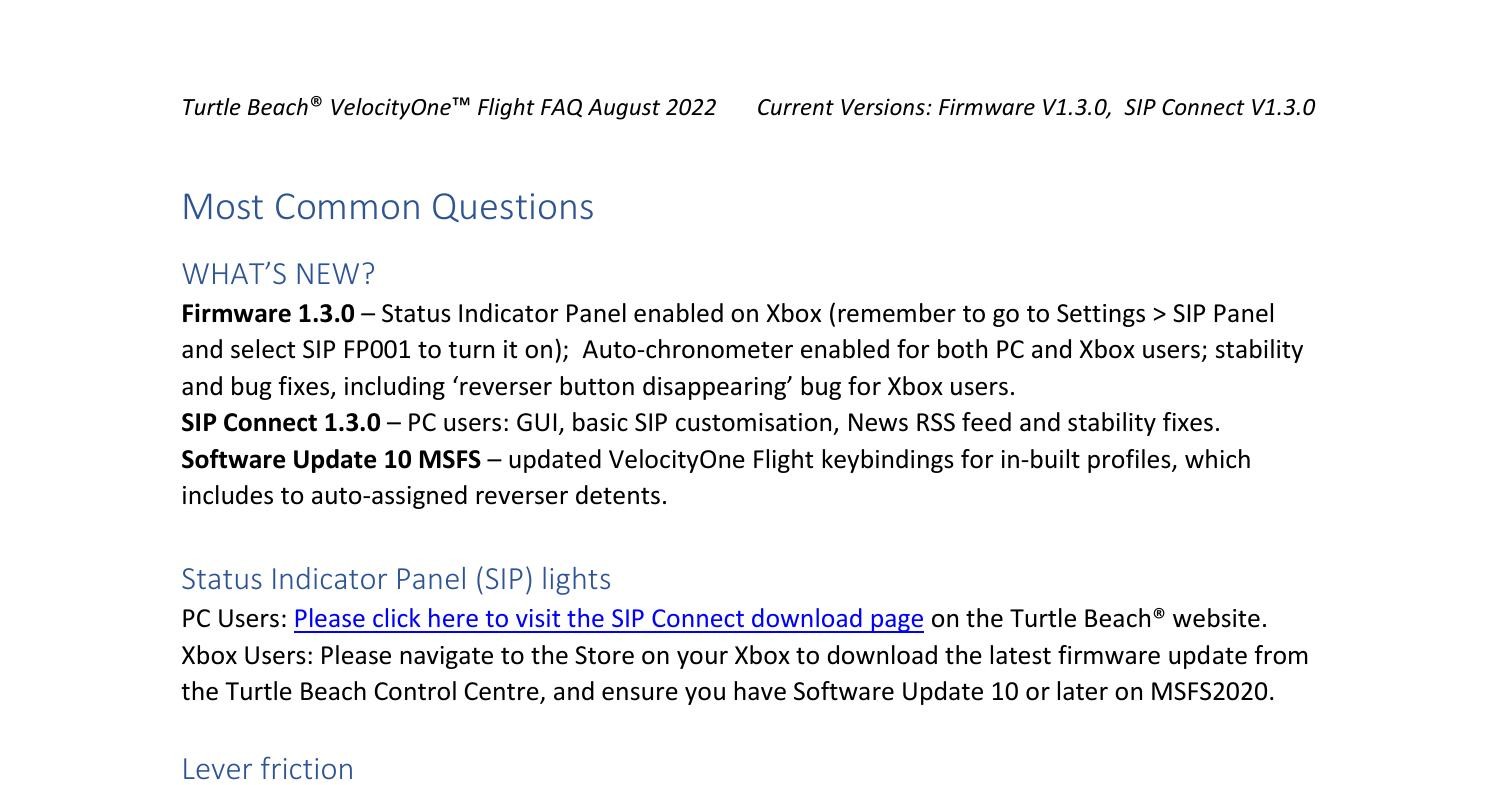 FAQs VelocityOne Flight 1.5.pdf | DocDroid
