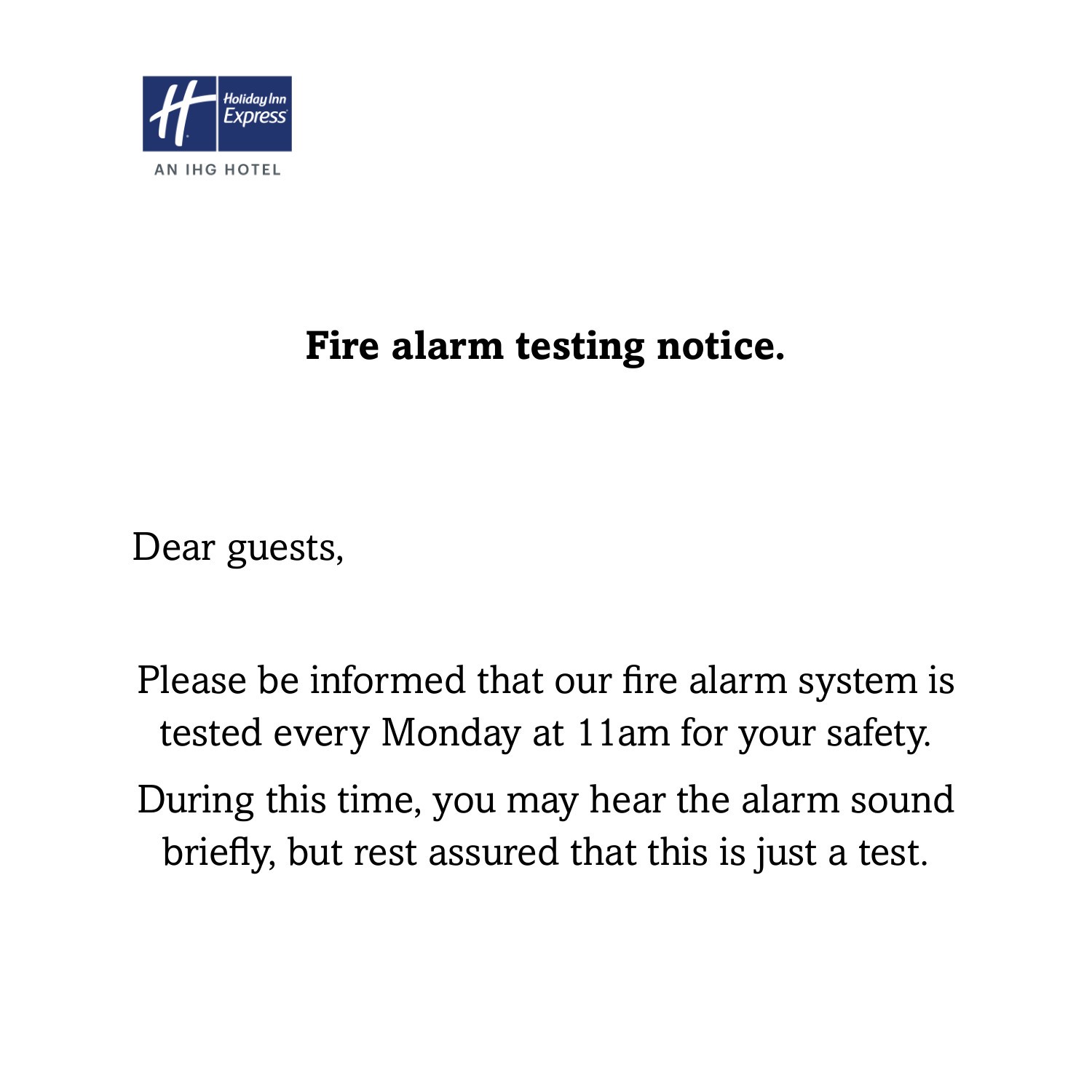 Fire test notice.docx | DocDroid