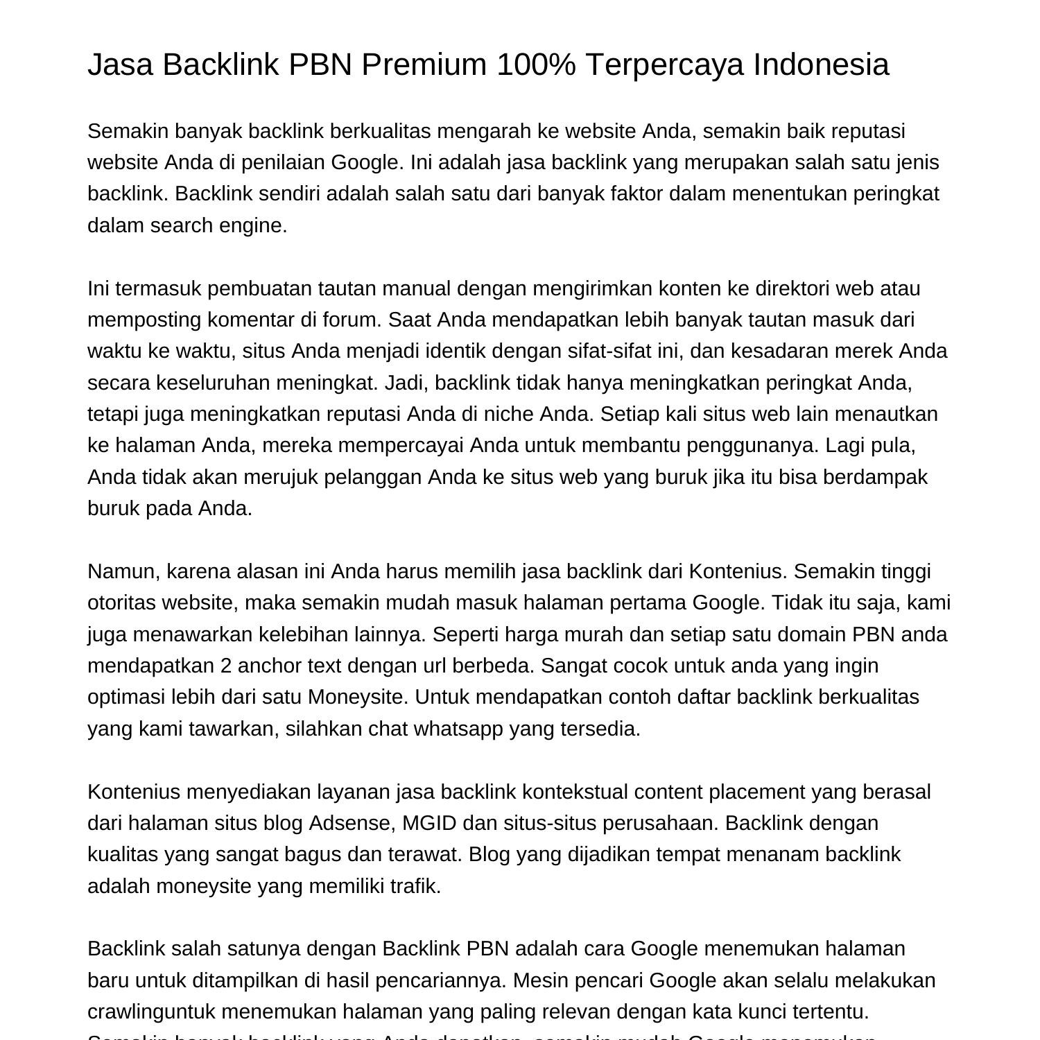 Jasa Backlink PBN Premium 100 Terpercaya Indonesiaqfebn.pdf.pdf | DocDroid