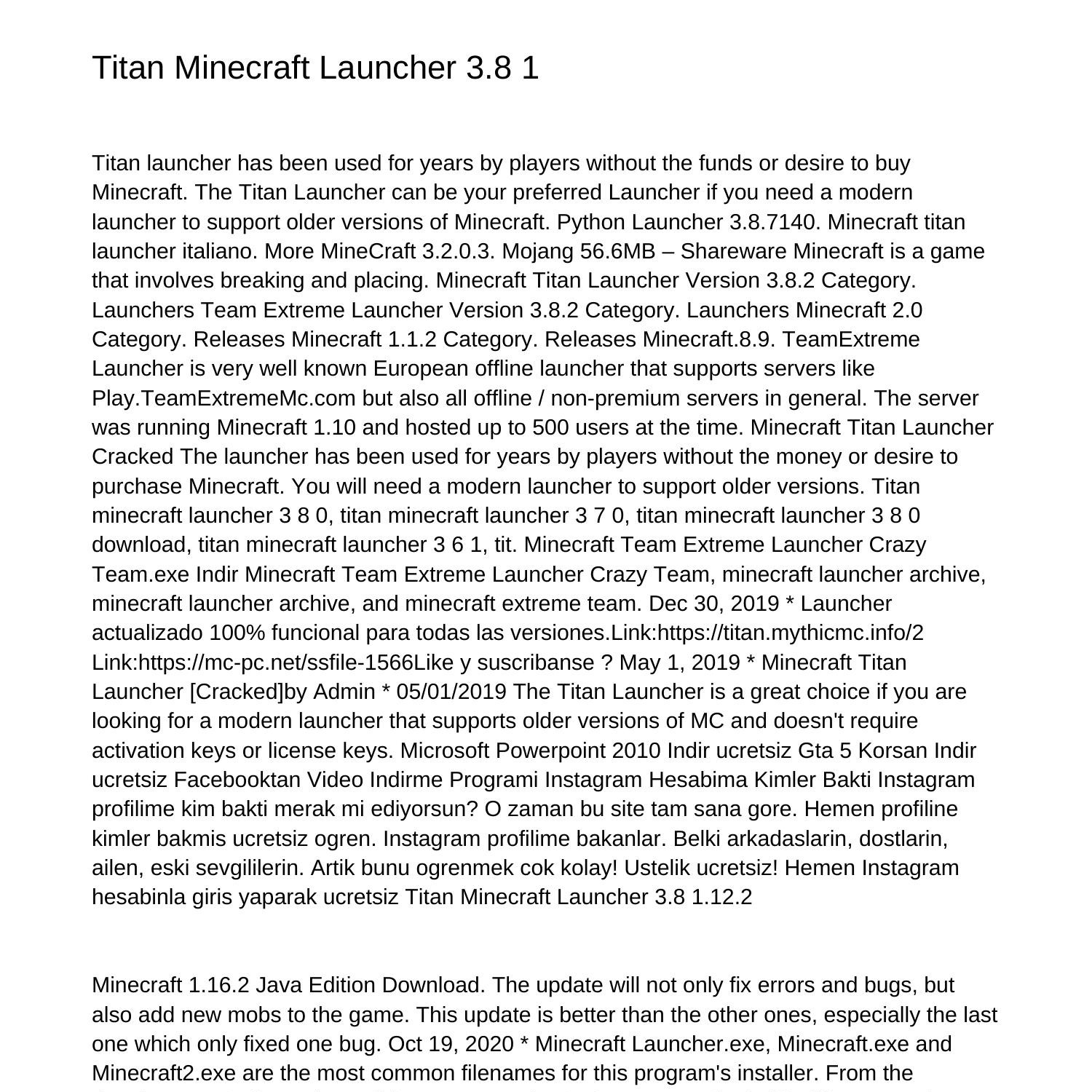 Titan Minecraft Launcher 38 1ochop.pdf.pdf | DocDroid