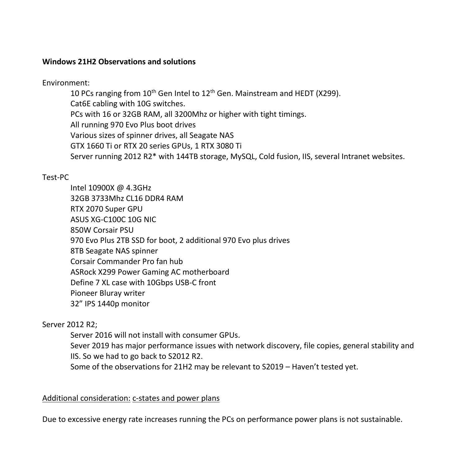 Windows 21H2 Observations and solutions.pdf | DocDroid