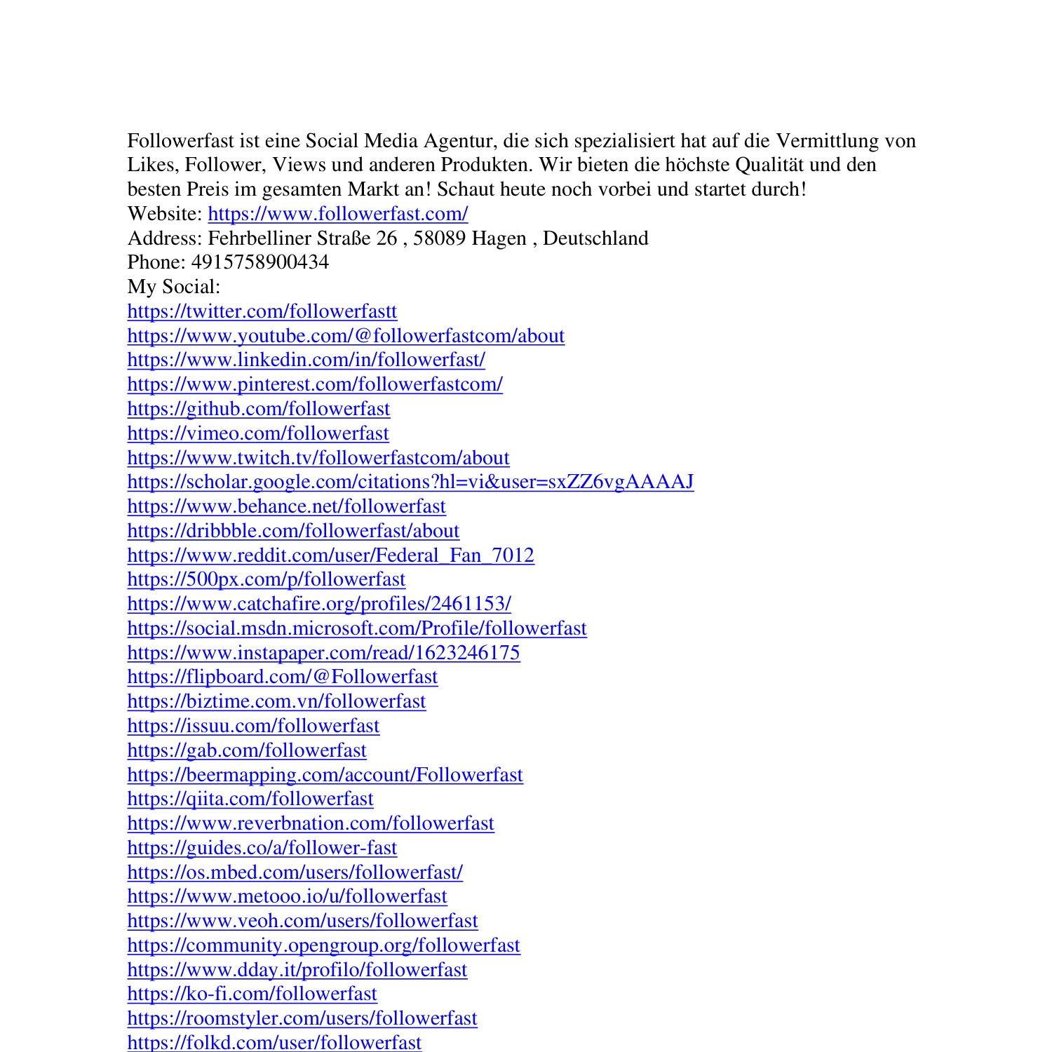 Followerfast ist eine Social Media Agentur.docx | DocDroid