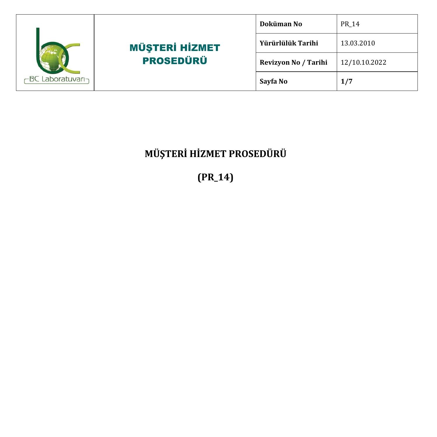 PR_14.Müşteri Hizmet Prosedürü-1.pdf | DocDroid