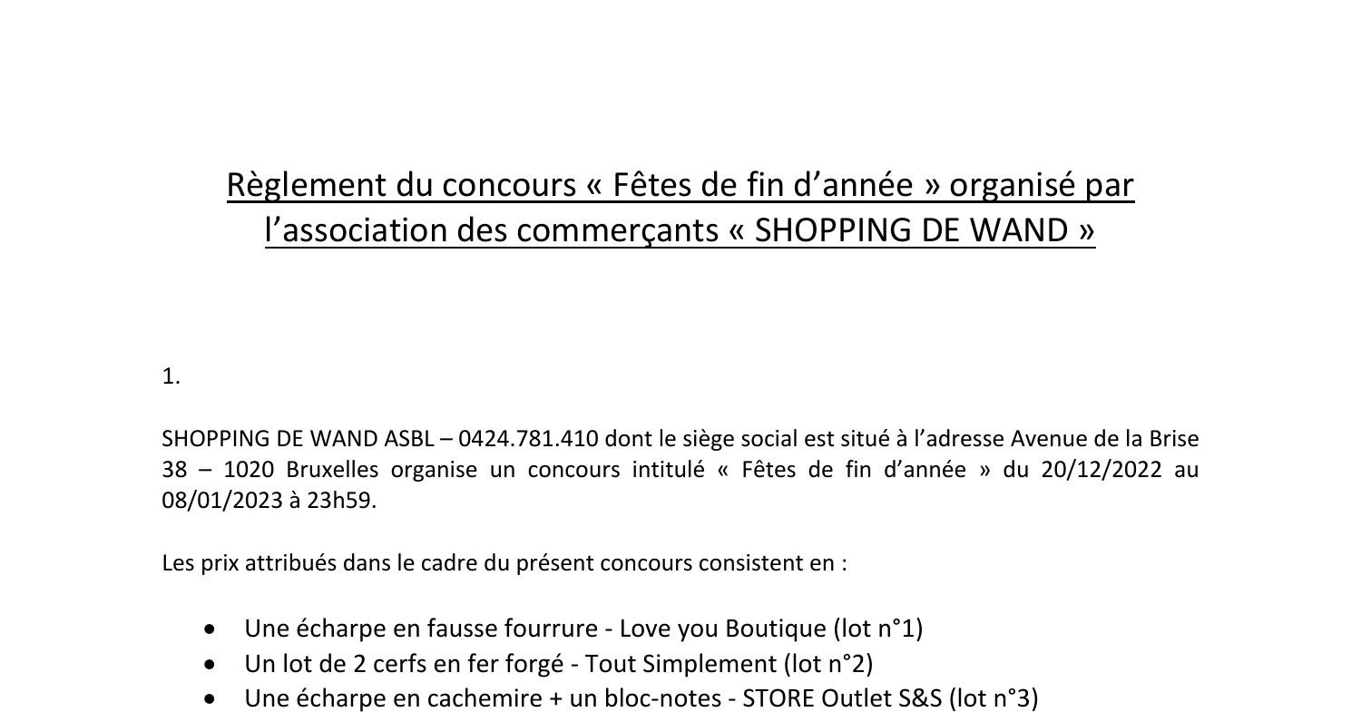 Règlement concours Fêtes de fin d'année - Shopping De Wand.pdf | DocDroid