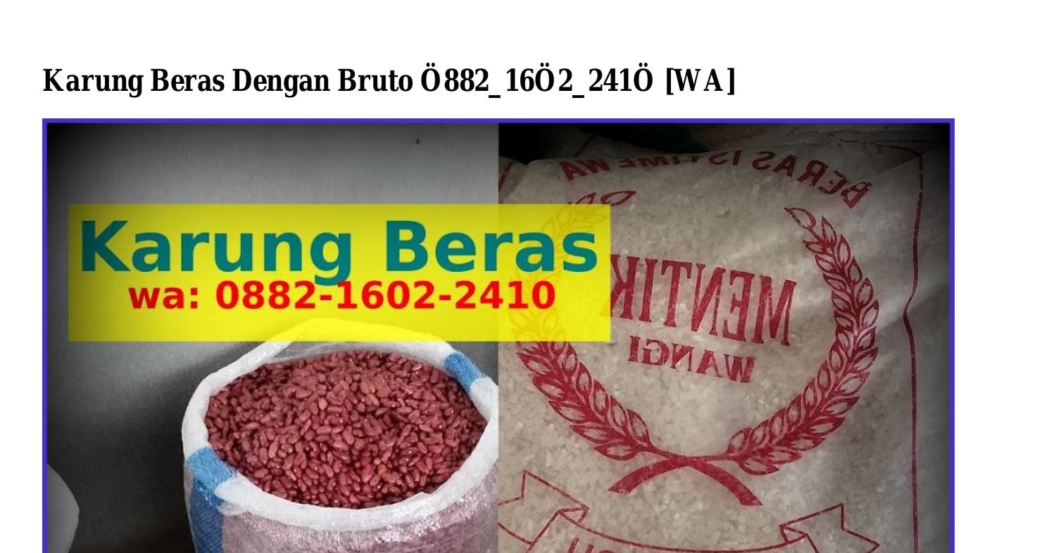 Karung Beras Dengan Bruto (1).pdf | DocDroid