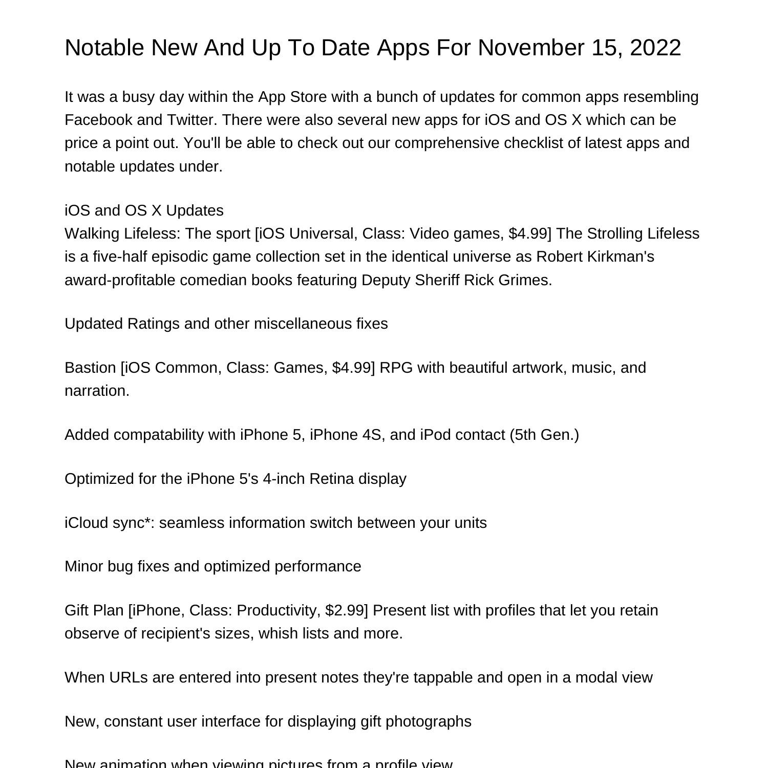 Notable New And Up To Date Apps For November 15 2022quhfu.pdf.pdf | DocDroid