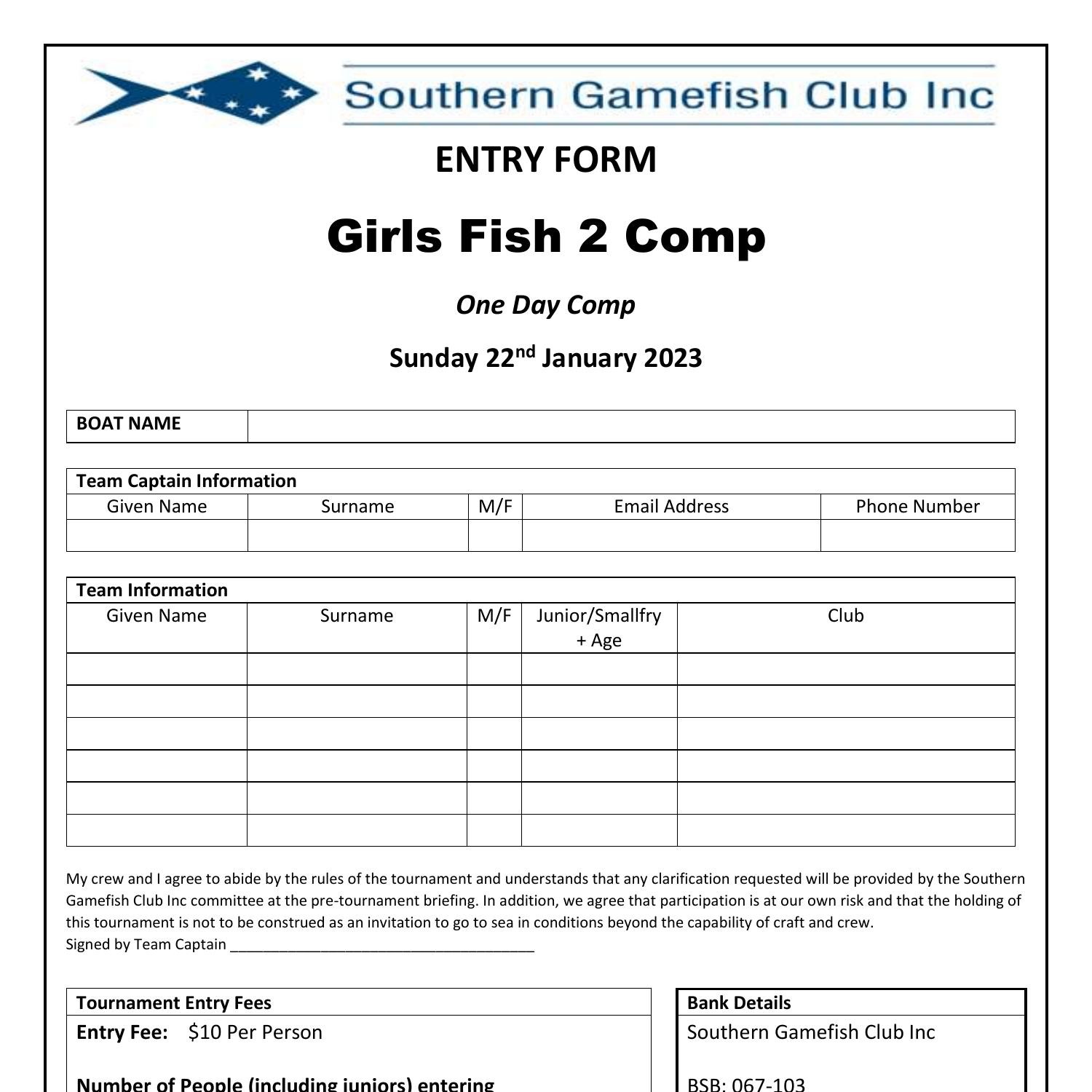 Girls Fish 2 Comp ENTRY FORM 2023.pdf | DocDroid