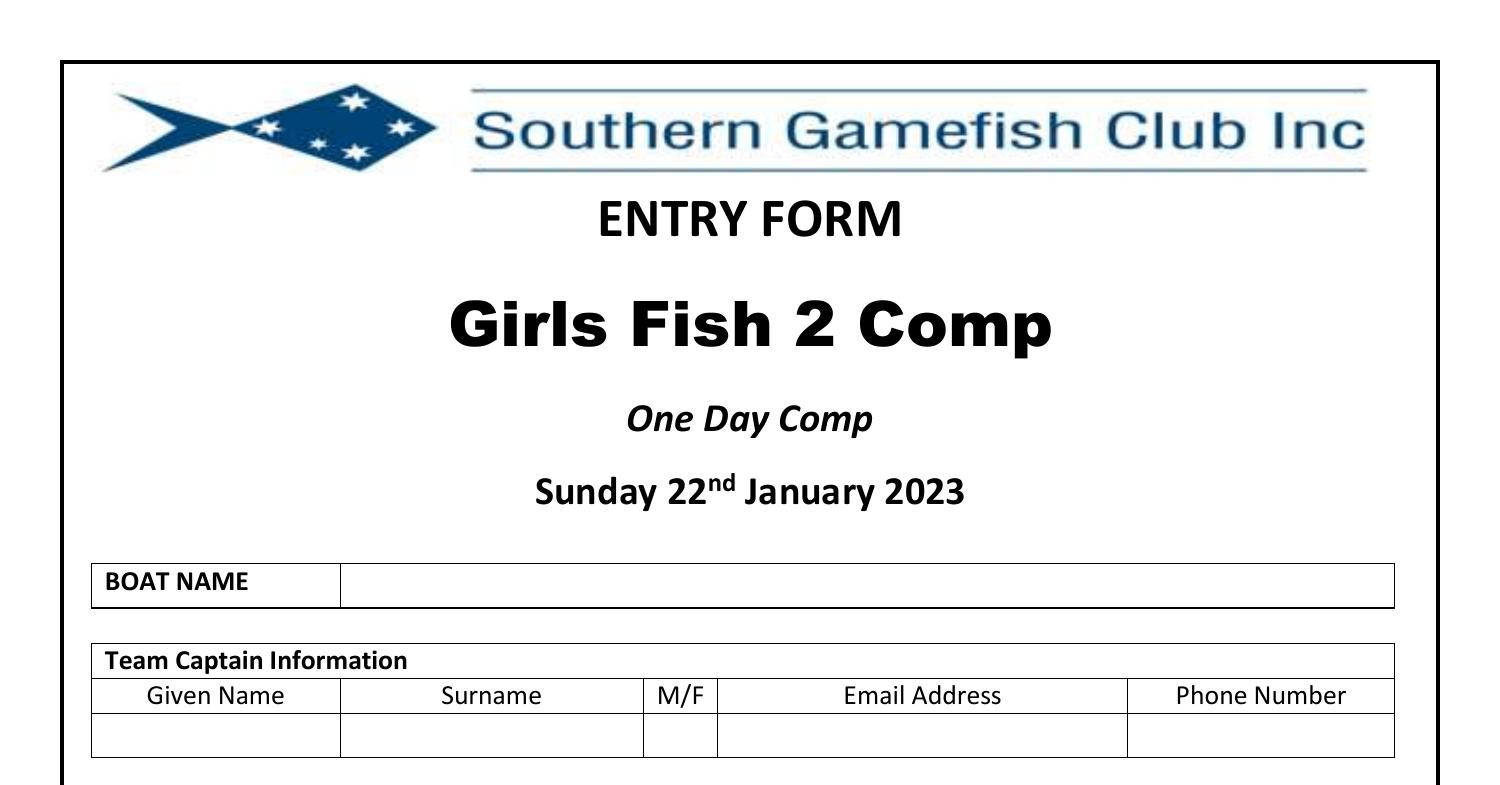 Girls Fish 2 Comp ENTRY FORM 2023.pdf | DocDroid