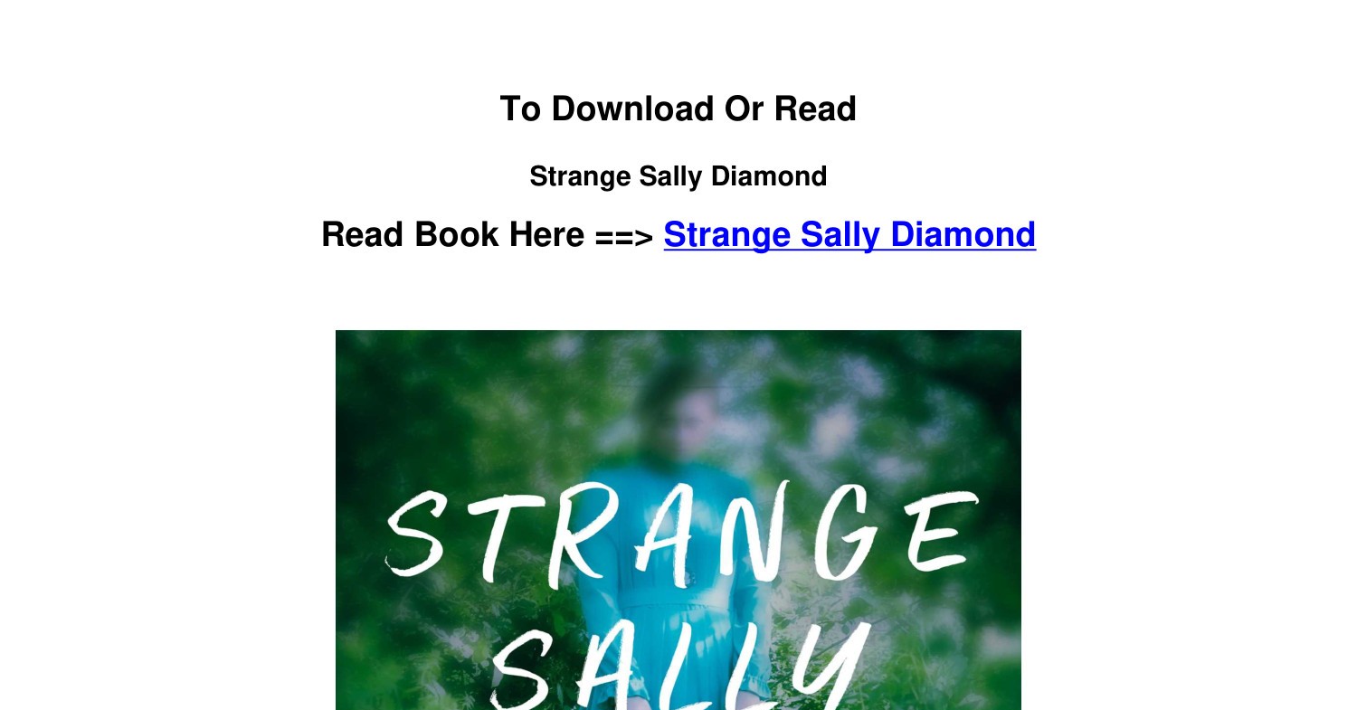 Download ePub Strange Sally Diamond By Liz Nugent.pdf | DocDroid