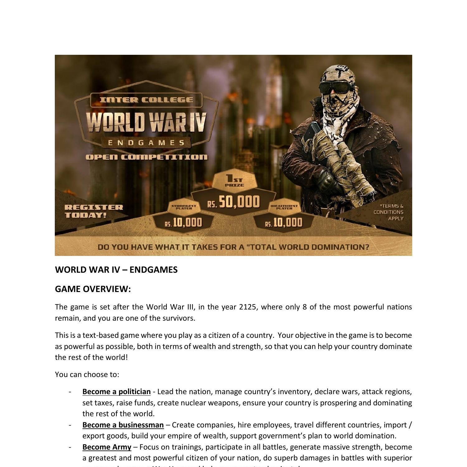 World War IV Endgames Overview .pdf | DocDroid