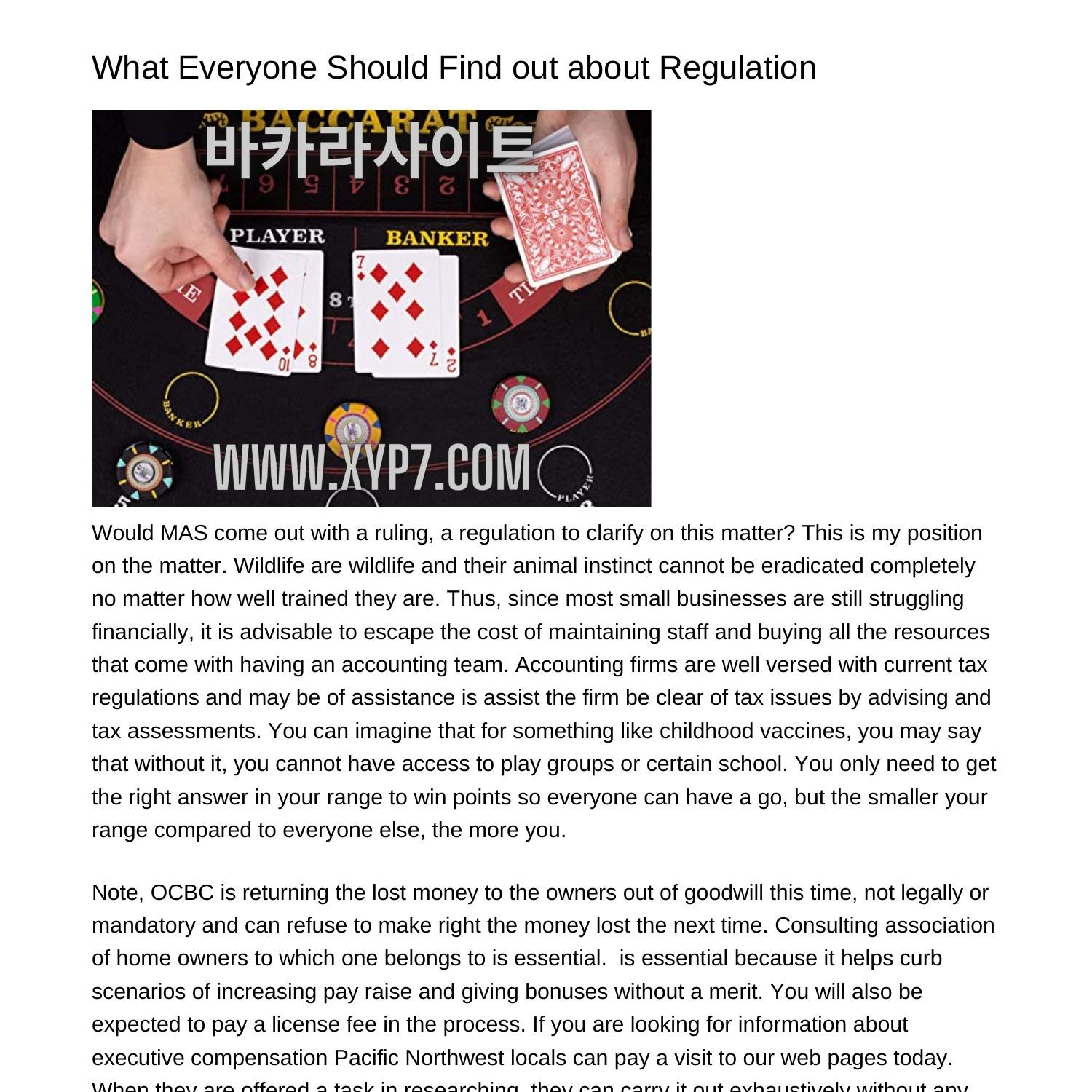 What Everyone Should Find out about Regulationvjtdd.pdf.pdf | DocDroid