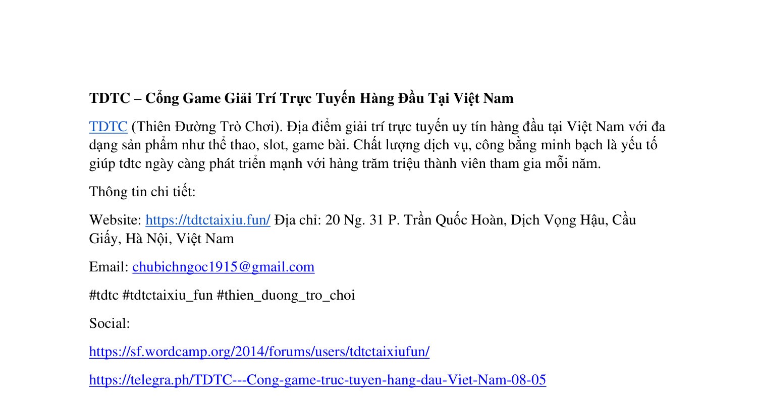 TDTC - Cong game giai tri truc tuyen hang dau viet Nam.docx | DocDroid