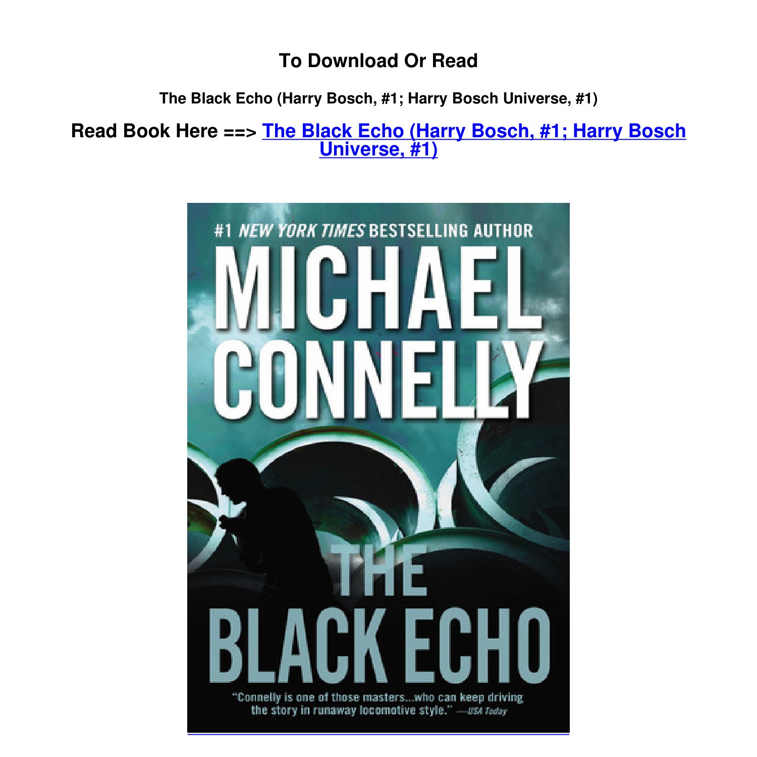 download epub The Black Echo Harry Bosch 1 Harry Bosch Universe 1 BY .pdf | DocDroid