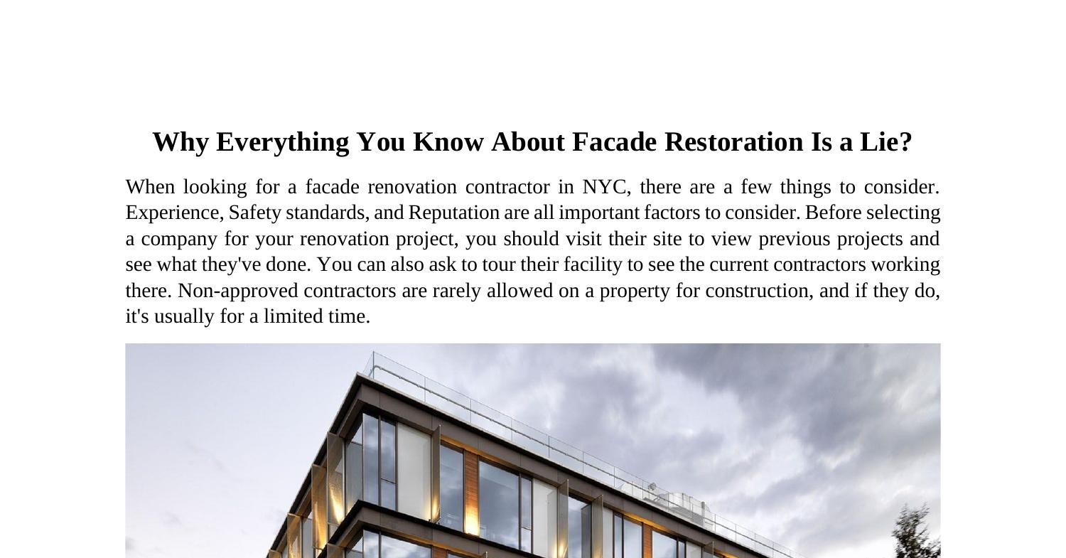 Facade Restoration Contractors.docx | DocDroid