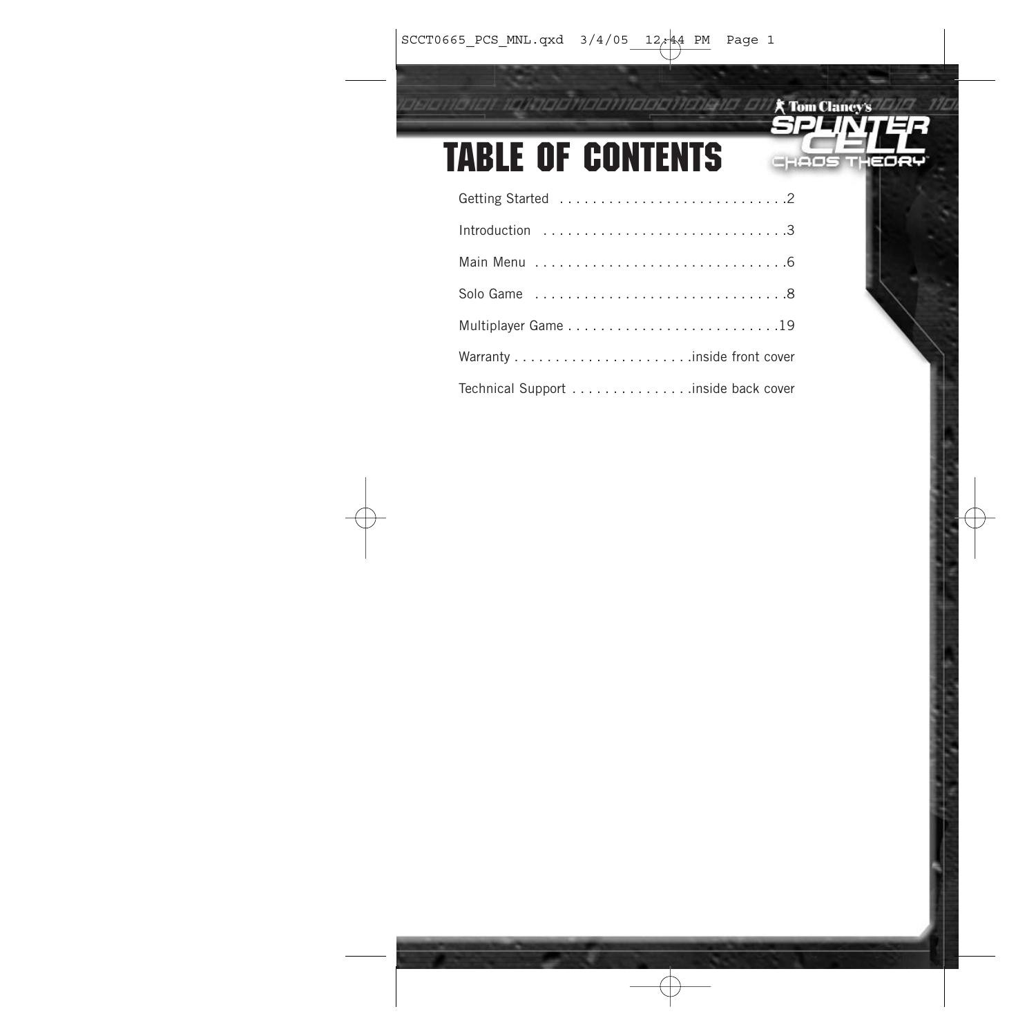 Tom Clancy's Splinter Cell- Chaos Theory manual (PC).pdf | DocDroid