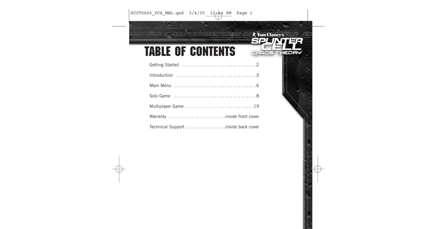 Tom Clancy's Splinter Cell- Chaos Theory manual (PC).pdf | DocDroid