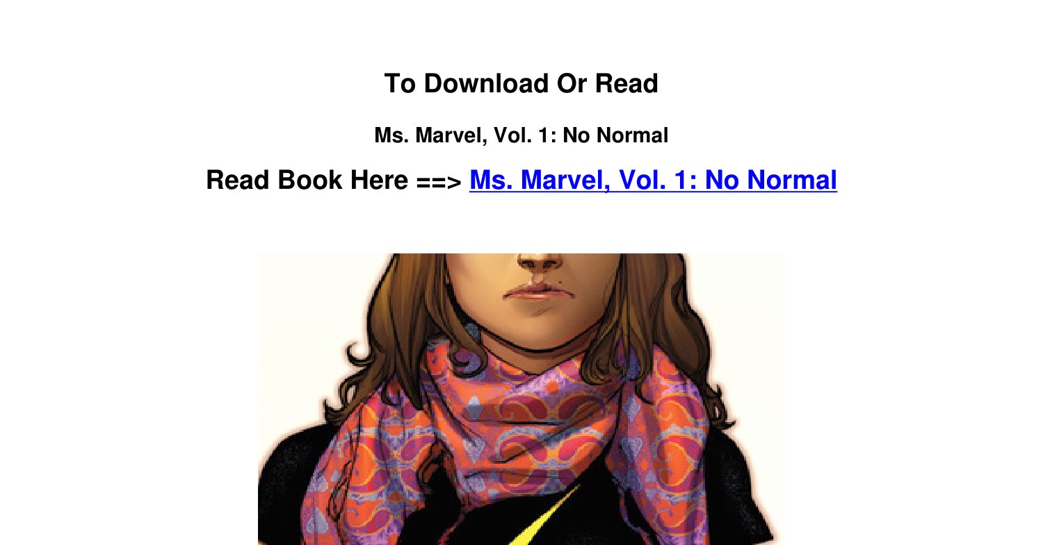 pdf download Ms Marvel Vol 1 No Normal BY G Willow Wilson.pdf | DocDroid