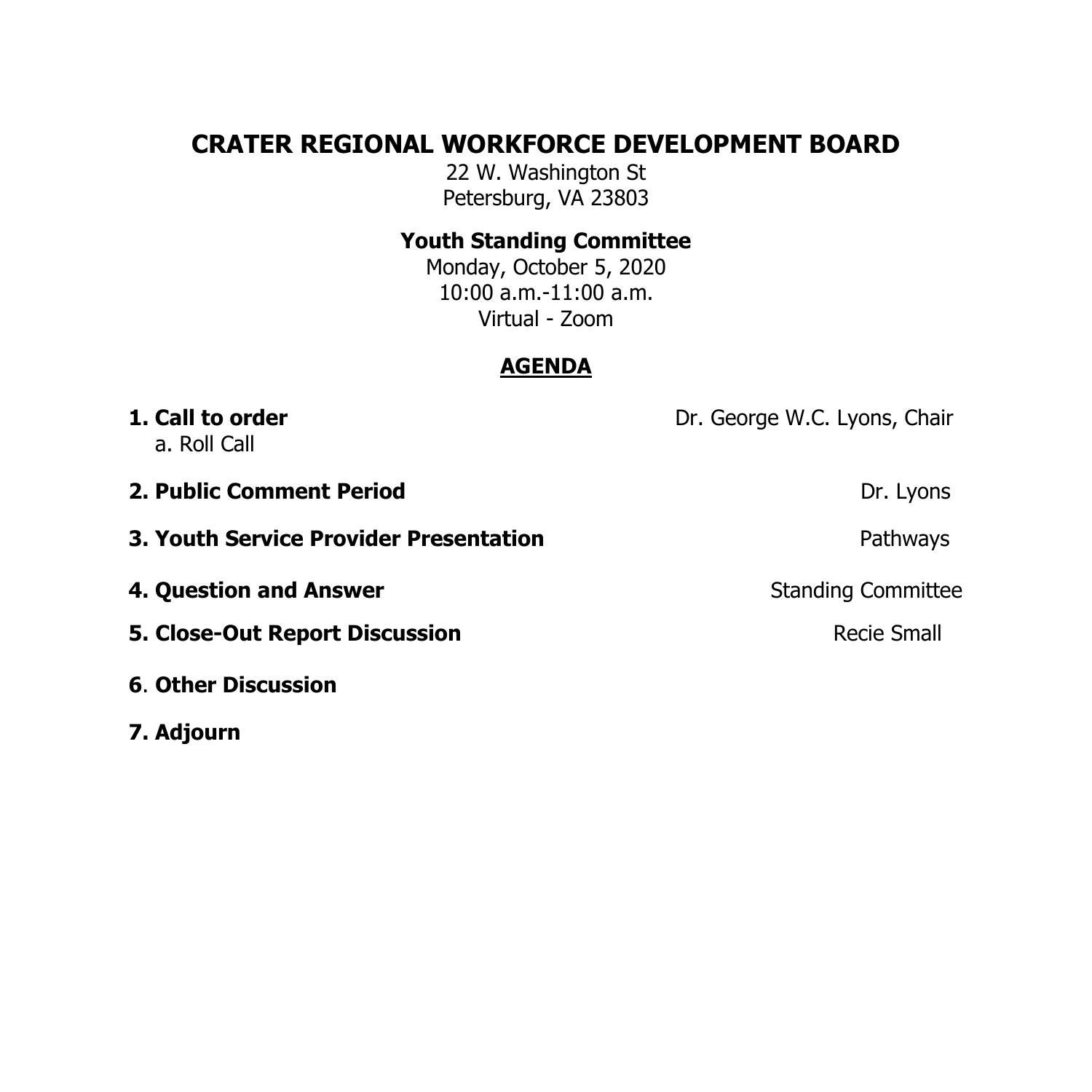 YSC October Meeting Agenda.docx | DocDroid