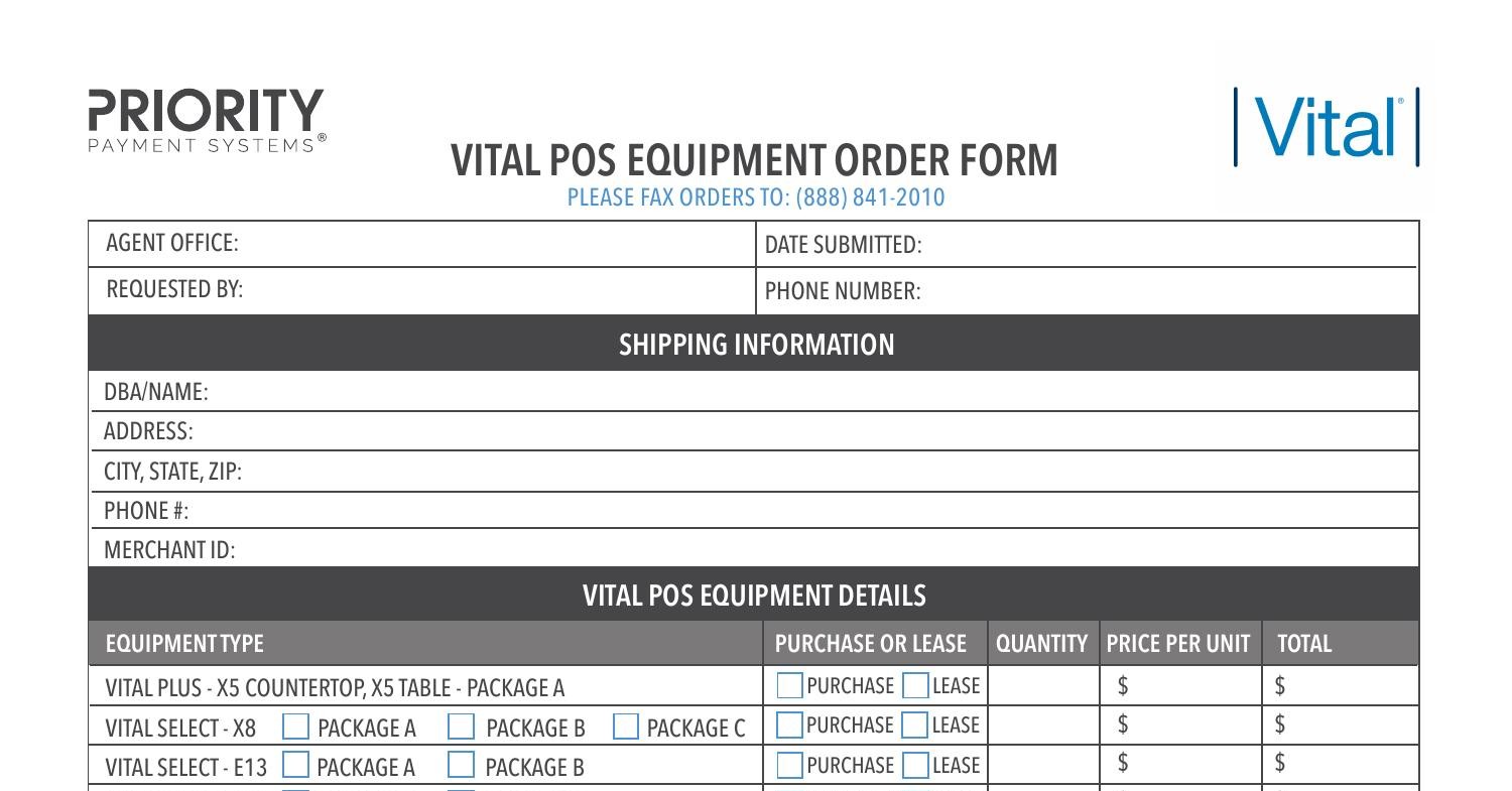 Vital POS Equipment Order Form - FILLABLE.pdf | DocDroid