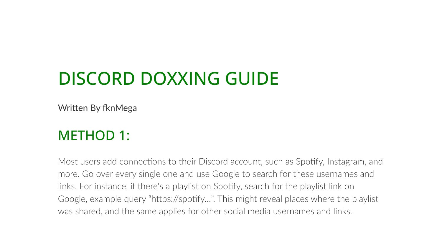 Discord Doxxing Guide.pdf | DocDroid