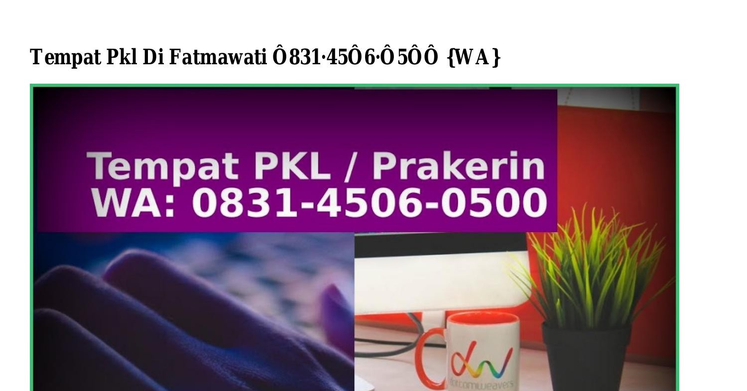 Tempat Pkl Di Fatmawati.pdf | DocDroid