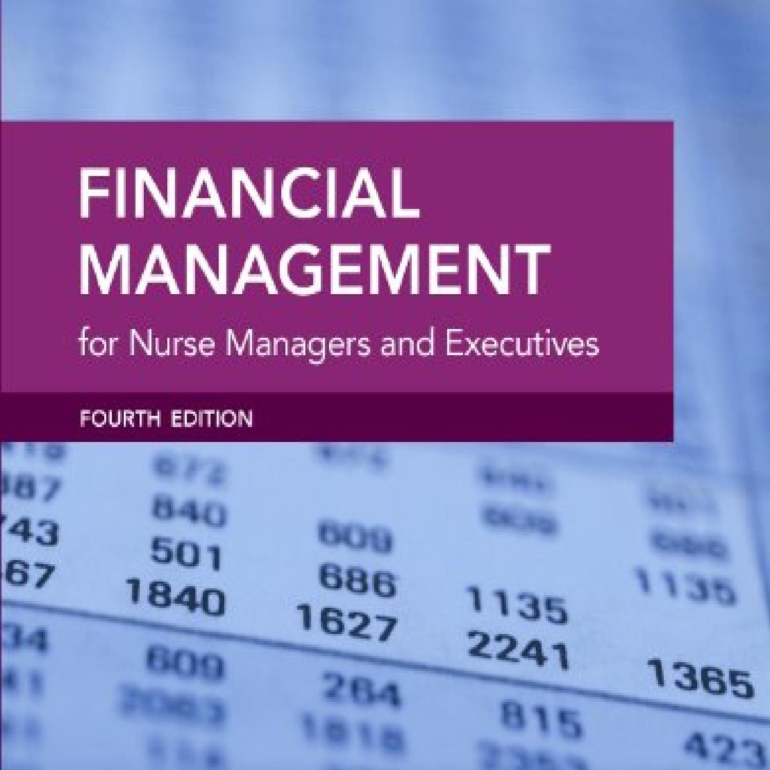EBOOK Financial Management for Nurse Managers and Executives Finkler ...