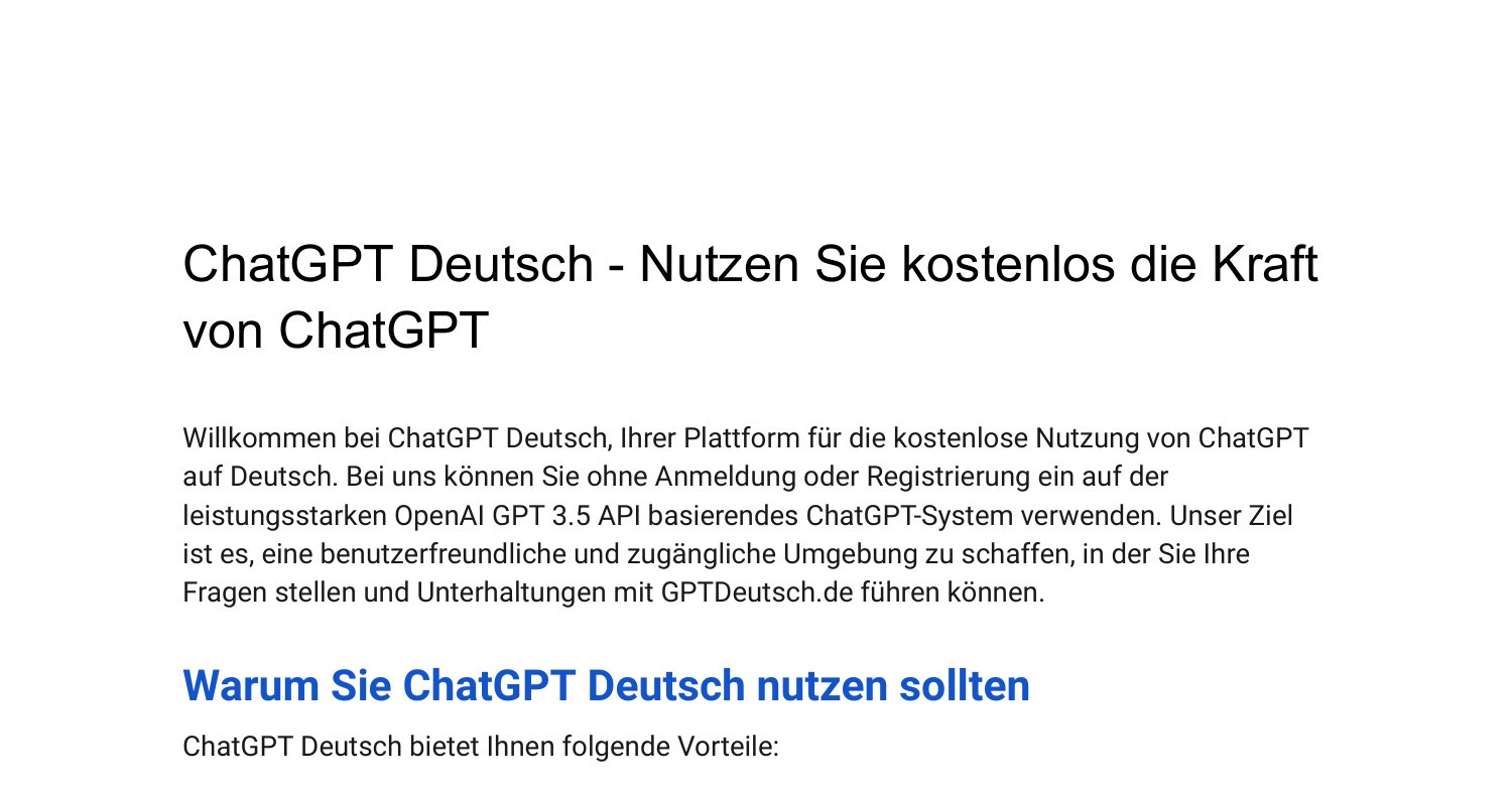 ChatGPT Deutsch - Nutzen Sie kostenlos die Kraft von ChatGPT.pdf | DocDroid