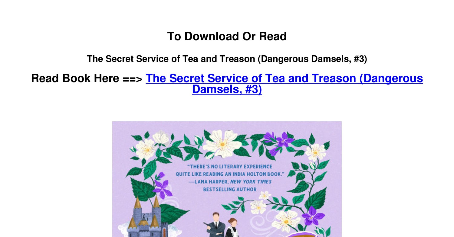 EPUB DOWNLOAD The Secret Service of Tea and Treason Dangerous Damsels 3 by .pdf | DocDroid