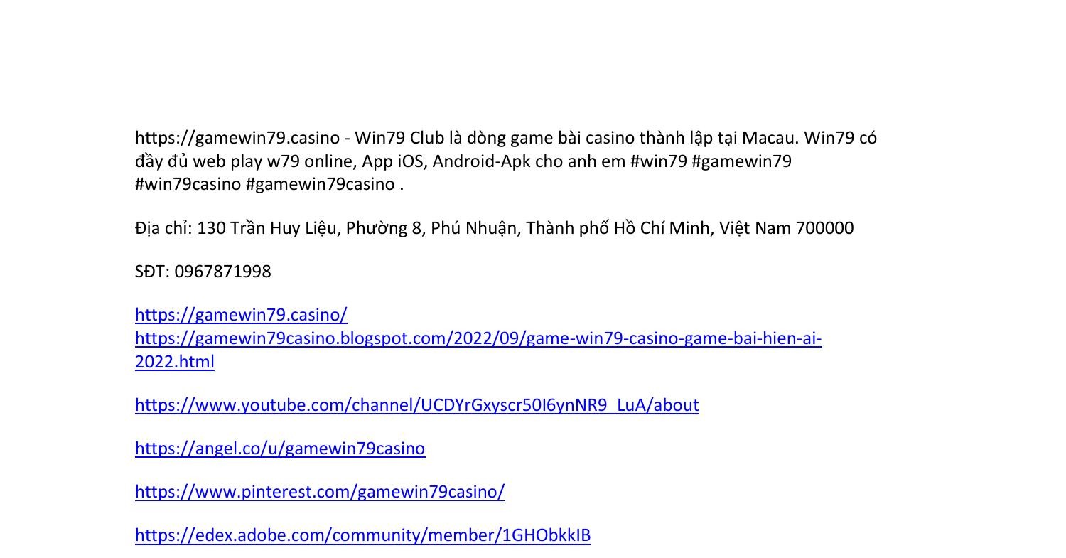 Game Win79 Casino.docx | DocDroid