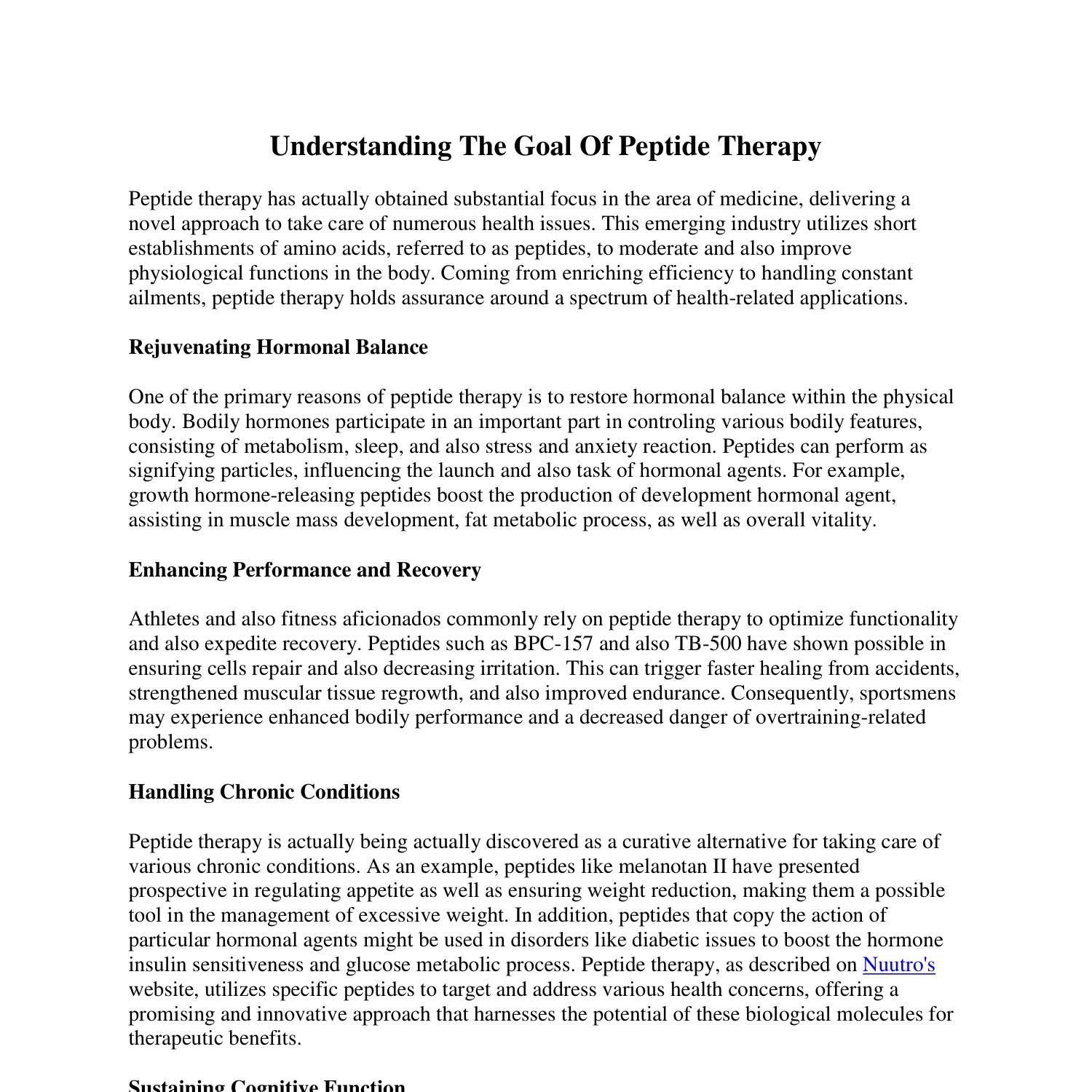Understanding The Goal Of Peptide Therapy.pdf | DocDroid