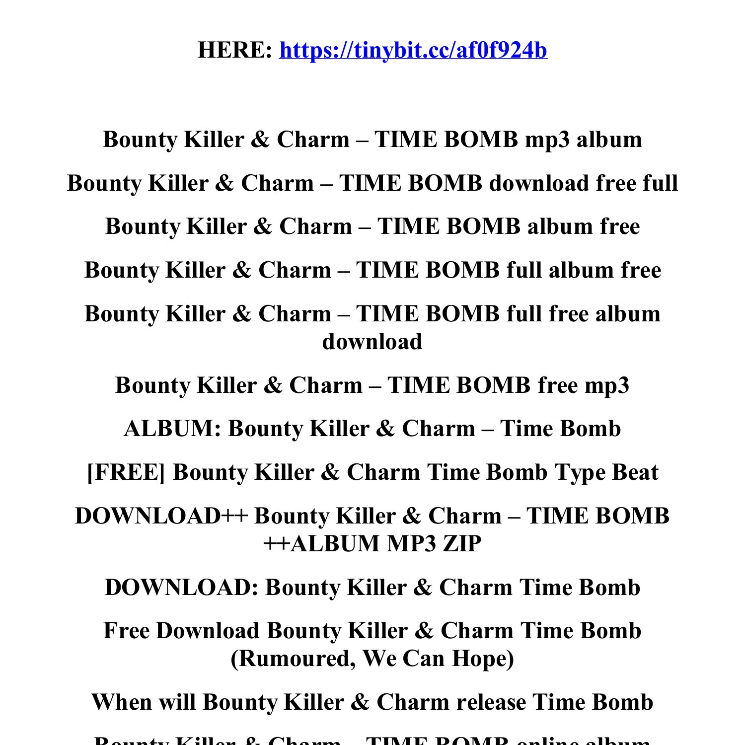 bounty_killer_charm_time_bomb_free_download.pdf | DocDroid