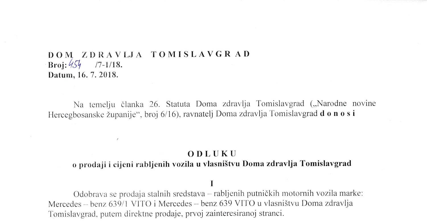 odluka o prodajiauta.pdf | DocDroid