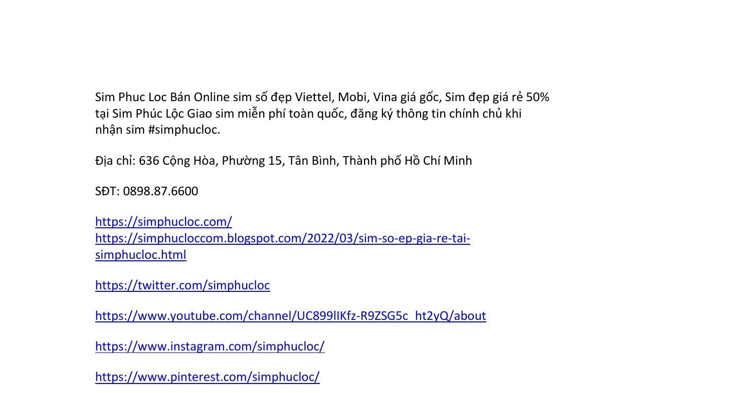 Sim Số Đẹp SimPhucLoc.docx | DocDroid