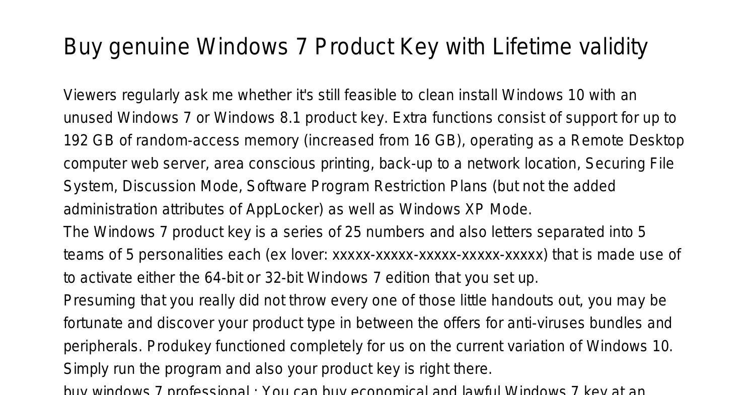 Shop genuine Windows 7 Product Key with Lifetime validityaappg.pdf.pdf ...