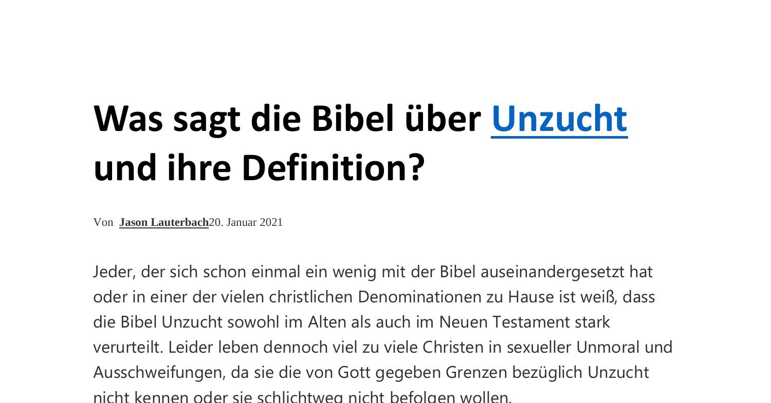 Was sagt die Bibel über Unzucht und ihre Definition.docx | DocDroid