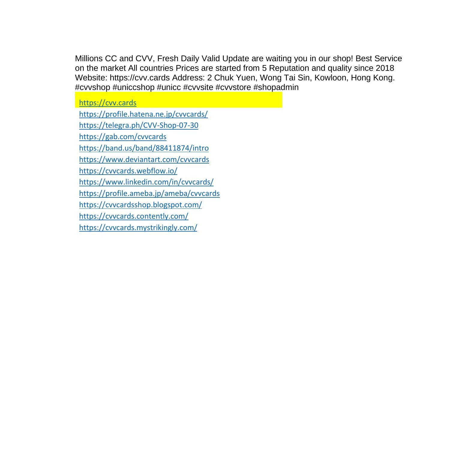 CVV Shop.doc | DocDroid